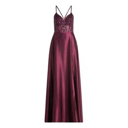 Vera Mont Abendkleid mit Stickerei in Prune Wine | Gr.: 42
