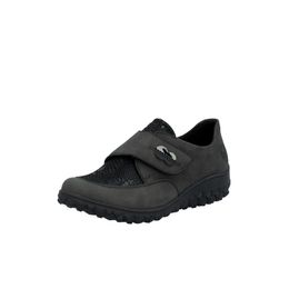Rieker Halbschuhe in anthrazit/schwarz-reptil/schwarz | Gr.: 40
