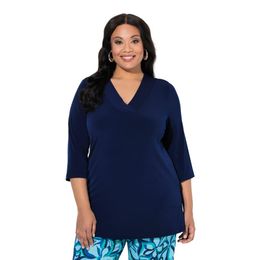 Ulla Popken Longshirt in marine | Gr.: 42-44