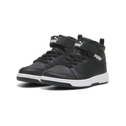 Puma Kinder Sneaker "Rebound V6 Mid WTR AC+ PS" in Schwarz | Gr.: 28