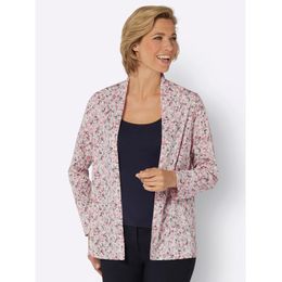 Sieh an! Blusenjacke in ros&eacute;-steingrau-bedruckt | Gr.: 54