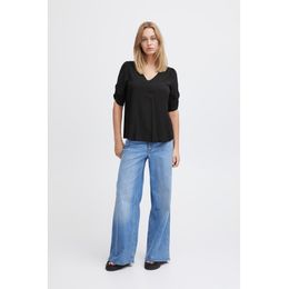 Ichi Kurzarm-Bluse IHMAIN Regular fit in Black | Gr.: 34