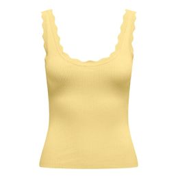 Jacqueline de Yong JDY Tanktop 'Nanna Scallop' in Gelb | Gr.: XL