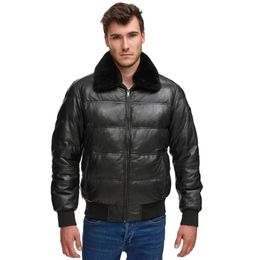 Tazzio Lederjacke "A806" - in Schwarz | Gr.: S