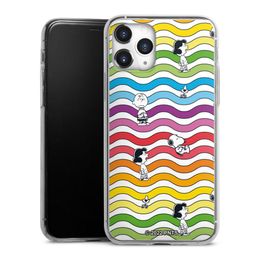 DeinDesign iPhone 11 Pro Handy Slim Case Silikon Handyh&uuml;lle transparent H&uuml;lle extra d&uuml;nn Snoopy Peanuts Muster Silikon Slim Case