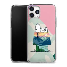 DeinDesign iPhone 11 Pro Handy Slim Case Silikon Handyh&uuml;lle transparent H&uuml;lle extra d&uuml;nn Official Licensed Product Peanuts Snoopy Silikon Slim Case