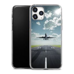 DeinDesign iPhone 11 Pro Handy Slim Case Silikon Handyh&uuml;lle transparent H&uuml;lle extra d&uuml;nn Airplane Wanderlust Urlaub Silikon Slim Case