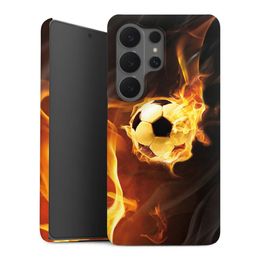 DeinDesign Galaxy S26 Ultra Handy Premium Case Smartphone Handyh&uuml;lle Schutzh&uuml;lle matt Soccer Ball Fire Premium Case