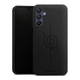 DeinDesign Galaxy A15 Handy Premium Silikon H&uuml;lle Handyh&uuml;lle schwarz Case Konoha Sasuke Naruto Shippuden Silikon Premium Case