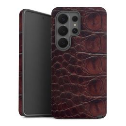 DeinDesign Galaxy S26 Ultra Handy Panzer Handyh&uuml;lle robuste Outdoor H&uuml;lle Schutzh&uuml;lle matt Leather Crocodile Animal Print Tough Case