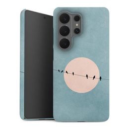 DeinDesign Galaxy S26 Ultra Handy Premium Case Smartphone Handyh&uuml;lle Schutzh&uuml;lle matt Bird Turquoise Moon Premium Case