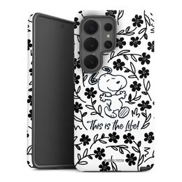 DeinDesign Galaxy S26 Ultra Handy Panzer Handyh&uuml;lle robuste Outdoor H&uuml;lle Schutzh&uuml;lle matt Peanuts Flowers Snoopy Tough Case