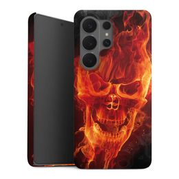 DeinDesign Galaxy S26 Ultra Handy Premium Case Smartphone Handyh&uuml;lle Schutzh&uuml;lle matt Totenkopf Skull Fire Premium Case