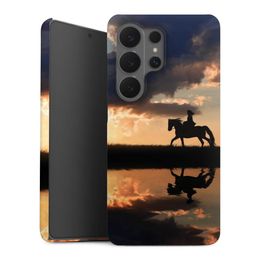 DeinDesign Galaxy S26 Ultra Handy Premium Case Smartphone Handyh&uuml;lle Schutzh&uuml;lle matt Sunset Horseback Riding Horse Premium Case