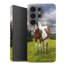 DeinDesign Galaxy S26 Ultra Handy Premium Case Smartphone Handyh&uuml;lle Schutzh&uuml;lle matt Horse Nature Meadow Premium Case