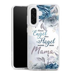 DeinDesign Galaxy A56 5G Handy Silikon H&uuml;lle Case wei&szlig; Handyh&uuml;lle Mom Flowers Mothersday Silikon Case