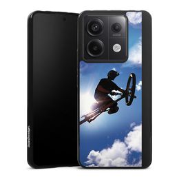 DeinDesign Xiaomi Redmi Note 13 Pro 5G Handy Silikon H&uuml;lle Case schwarz Handyh&uuml;lle Bicycle Sky Mountainbike
