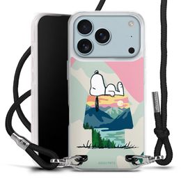 DeinDesign iPhone 17 Pro Handy Carry Case H&uuml;lle mit Band Handykette zum Umh&auml;ngen schwarz Official Licensed Product Peanuts Snoopy Carry Case