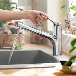 Hansgrohe Zesis M33 K&uuml;chenarmatur, mit sBox, ausziehbar, schwenkbar, 74821000, sBox