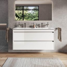 Duravit Plinero Schrank mit Doppelwaschtisch, 2 Ausz&uuml;ge, 23041332002+PL6764045450000,
