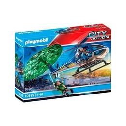 Playmobil 70569 City Action - Polizei-Hubschrauber: Fallschirm-Verfolgung, Konstruktionsspielzeug