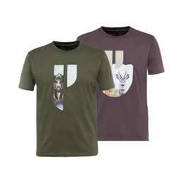 Parforce Essential Doppelpack T-Shirts Boar+Buck Oliv/Braun (Gr&ouml;&szlig;e: 4XL)