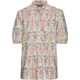 WHITE LABEL Halbarm-Bluse Beige/Bunt (Gr&ouml;&szlig;e: 40)