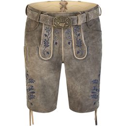 Spieth & Wensky Spieth & Wensky Kurze Lederhose Hofmeister Dunkelgrau/Blau (Gr&ouml;&szlig;e: 52)