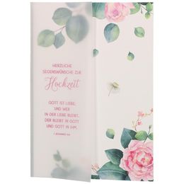 Gl&uuml;ckwunschkarte - Herzliche Segensw&uuml;nsche zur Hochzeit (6 St&uuml;ck)