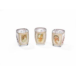 3er-Set Glas-Teelichter &raquo;K&uuml;nste&laquo;