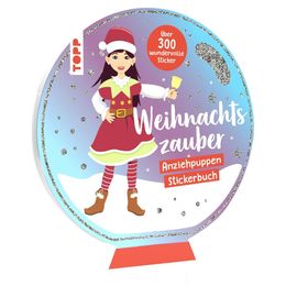 Stickerbuch: Anziehpuppen zum Stickern. Weihnachten