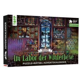 Puzzle-R&auml;tsel-Adventskalender: Im Labor der Winterhexe - 24 Puzzles mit insgesam...