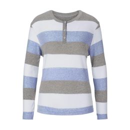 Normann Damen Schlafanzug, blau-grau-meliert, Gr&ouml;&szlig;e 40/42