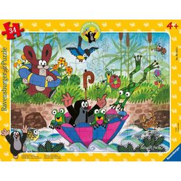 RAVENSBURGER VERLAG Ravensburger Kinderpuzzle 05152 - Badespa&szlig; mit Freunden - 34 Teile Maulwurf Rahm...