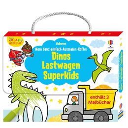 Mein Ganz-einfach-Ausmalen-Koffer: Dinos, Lastwagen, Superkids