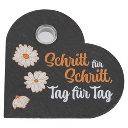 Schiefertafel mit Vase aus Glas - Schritt f&uuml;r Schritt