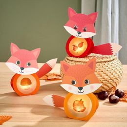 Bastelset - Erstes Kleben Minilichter Fuchs
