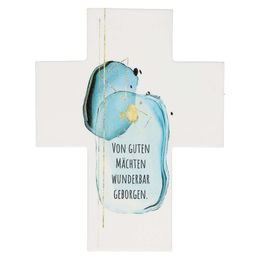 Porzellankreuz &raquo;Von guten M&auml;chten&laquo;