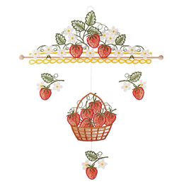 Fensterbild-Windspiel &raquo;Erdbeeren&laquo;