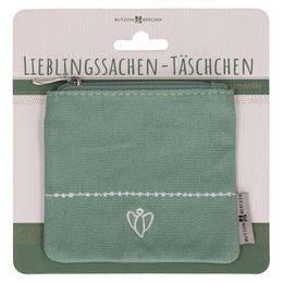 Petrolfarbenes T&auml;schchen mit Engelmotiv (1 St&uuml;ck)