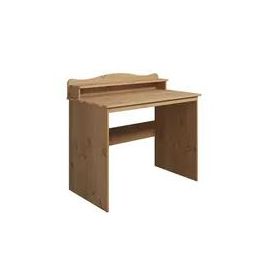 Schreibtisch OTTO HOME "Lesve", beige (natur, natur, natur), B:100cm H:92cm T:55cm, Tische, Schreibtisch, aus massiver Kiefer, mit Schreibtischaufsatz