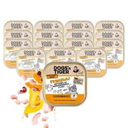 Dogs'n Tiger Dogs&acute;n Tiger Adult Nassfutter Katze, Frohsinn, Gefl&uuml;gel & K&uuml;rbis 16x100 g