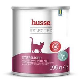 husse 12 Dosen je 195 g. (2.34 kg) Sterilised, Lachs mit Wei&szlig;fisch Gourmet-Rezeptur ohne Getreide in samtiger Mousse