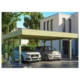 Skan Holz Doppelcarport SKANHOLZ "Friesland", gr&uuml;n, B/H/T: 221cm x, Carports