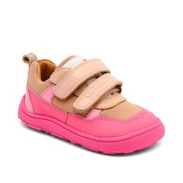 Barfu&szlig;schuh bisgaard "barefoot elroy", M&auml;dchen, Gr. 29, pink, Leder, Textil, Schuhe Barfu&szlig;schuh, Klettschuh mit flexibler Sohle, Gr&ouml;&szlig;enschablone zum Download