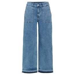 Gina Damen Wide-Leg-Jeans im Cropped-Style