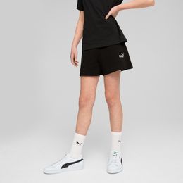 Sweatshorts Puma "ESS SMALL NO. 1 LOGO SHORTS TR G", M&auml;dchen, Gr. 176, N-Gr, schwarz (Puma schwarz), Sweatware, Obermaterial: 68% Baumwolle, 32% Polyester, unifarben, regular fit kniefrei, Hosen Sweatshorts, Regular Fit, mit geripptem Bund, mit Seitenschlitzen