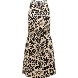 Blusenkleid Ragwear "Blusenkleid Sanai Print YOUMODO", Damen, Gr. S, N-Gr, beige (sand), Obermaterial: 100% Viskose CV. Obermaterial: 100% Viskose CV., Kleider Blusenkleid