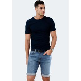 Shorts INDICODE "INDICODE Inkadeu 70800GB Herren Shorts B797", Herren, Gr. M, Einheitsgr&ouml;&szlig;e, blau (mid indigo), Obermaterial: 98% Baumwolle CO. 2% Elasthan EL., Hosen Shorts