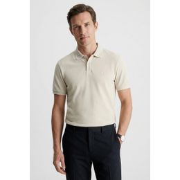 Poloshirt Calvin Klein Jeans "SS CASUAL PIQUE CLASSIC POLO", Herren, Gr. XXL, oatmeal, Jersey, Obermaterial: 100% Baumwolle, regular fit normal, Rundhals, eingesetzt angesetztes B&uuml;ndchen, Shirts Poloshirt, Mit Rundhalsausschnitt